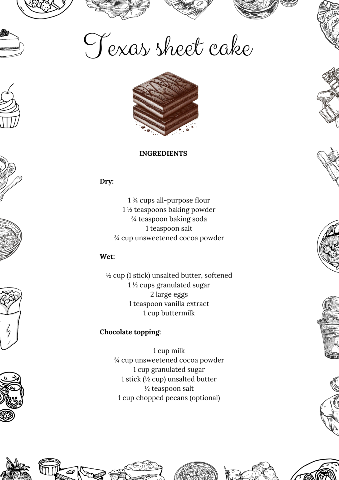 56 Printable Baking Recipes (Free PDF) - Tasteful Zone