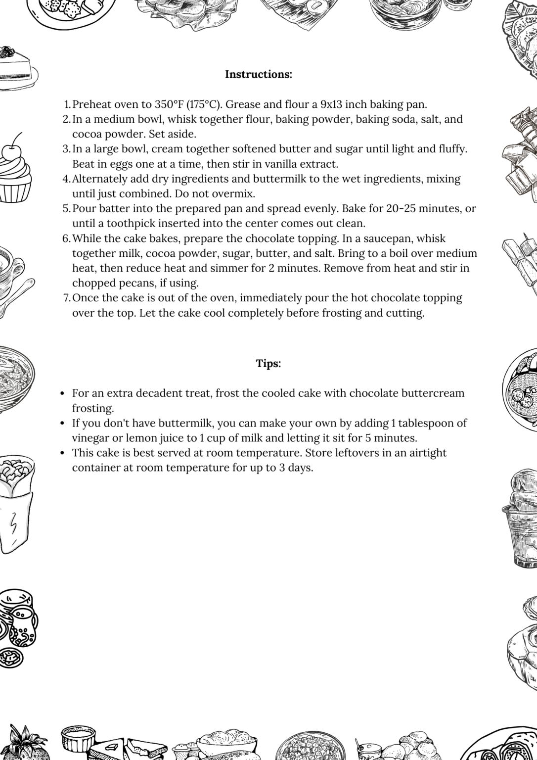 56 Printable Baking Recipes (Free PDF) - Tasteful Zone