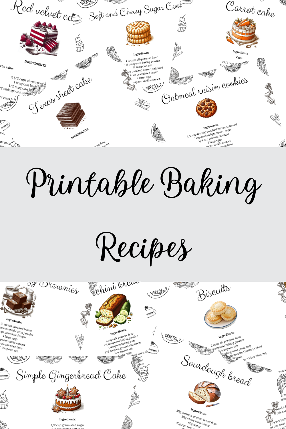 56 Printable Baking Recipes (Free PDF) - Tasteful Zone